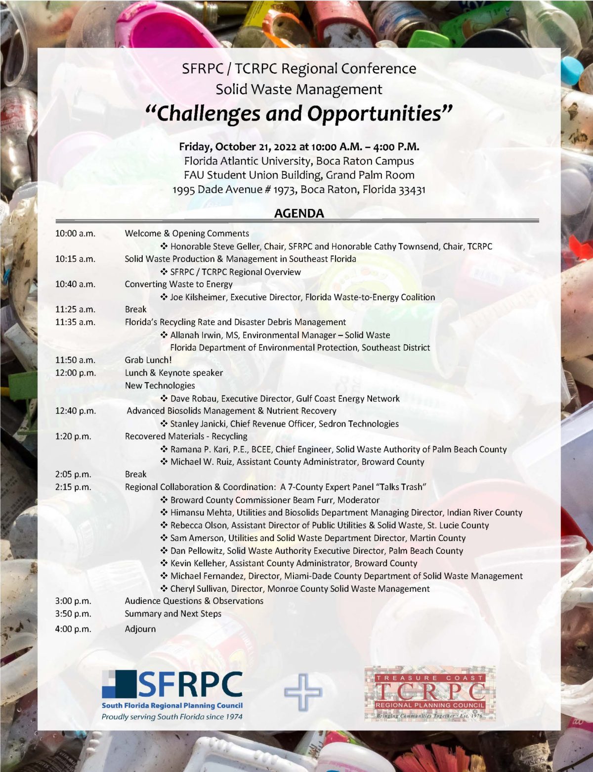 Solid Waste Management Regional Conference "Challenges & Opportunities ...