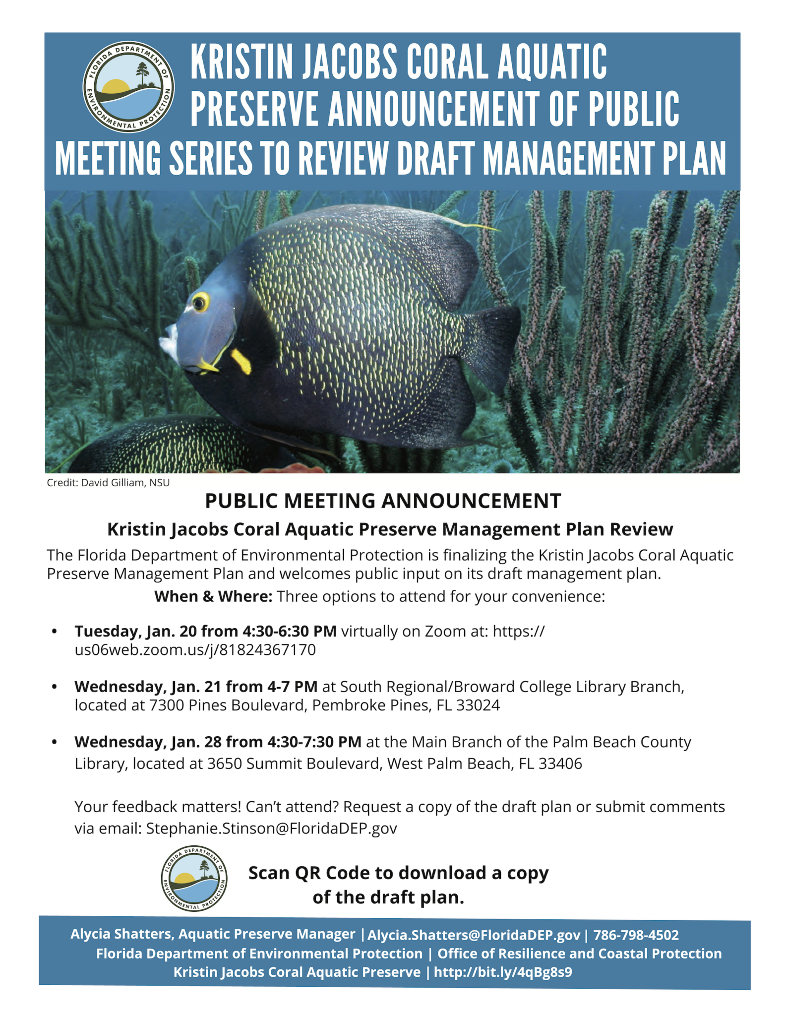 Join the Conversation: DEP to Host Public Meetings on Kristin Jacobs ...